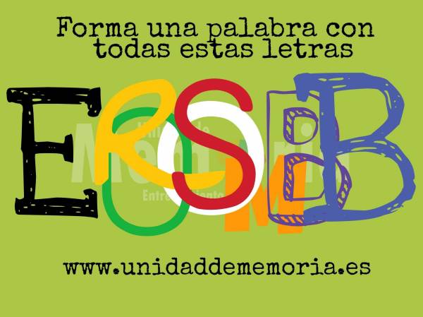 Forma la palabra con todas estas letras | Encontrarse.com | Encontrarse.com